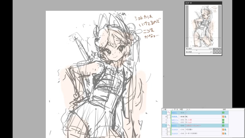 Skeb線画ラフ。 - 2022/6/24(金) 18:25開始 - ニコニコ生放送