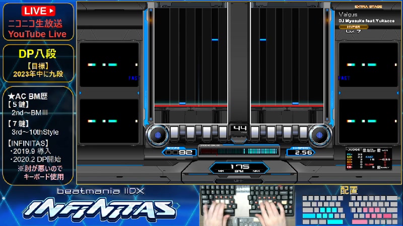 【キーボード】beatmania IIDX INFINITAS【DP】 - 2023/3/5(日) 21:10開始 - ニコニコ生放送